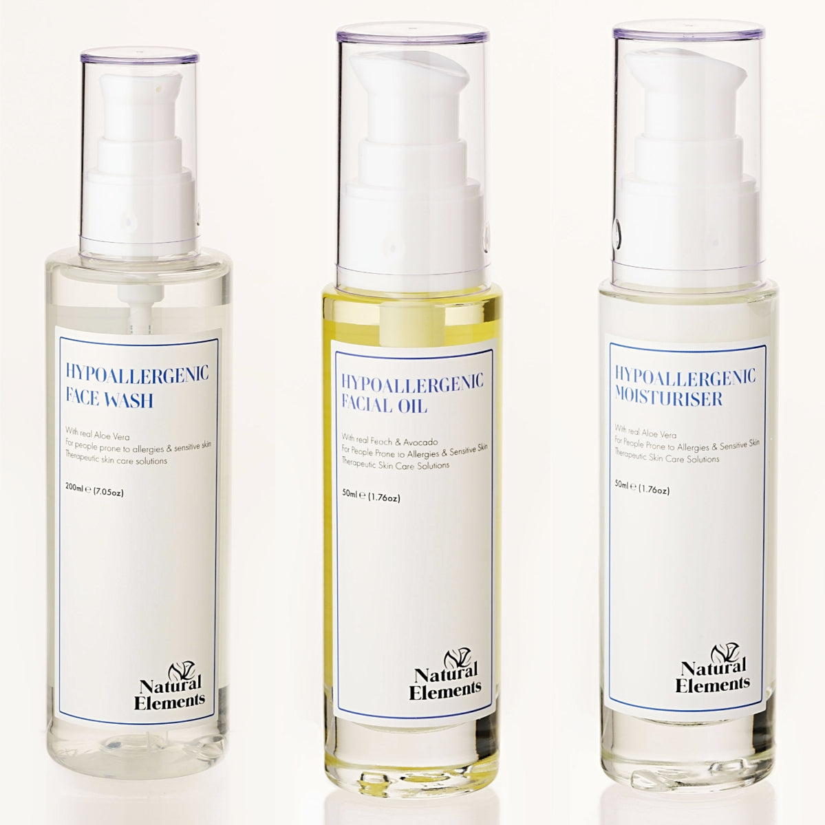 Hypoallergenic Facial Skincare Kit For Allergies & Sensitive Skin ...